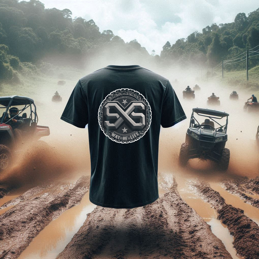 Black SXS Way of Life Logo Short Sleeve T-Shirt – wetboxaudio