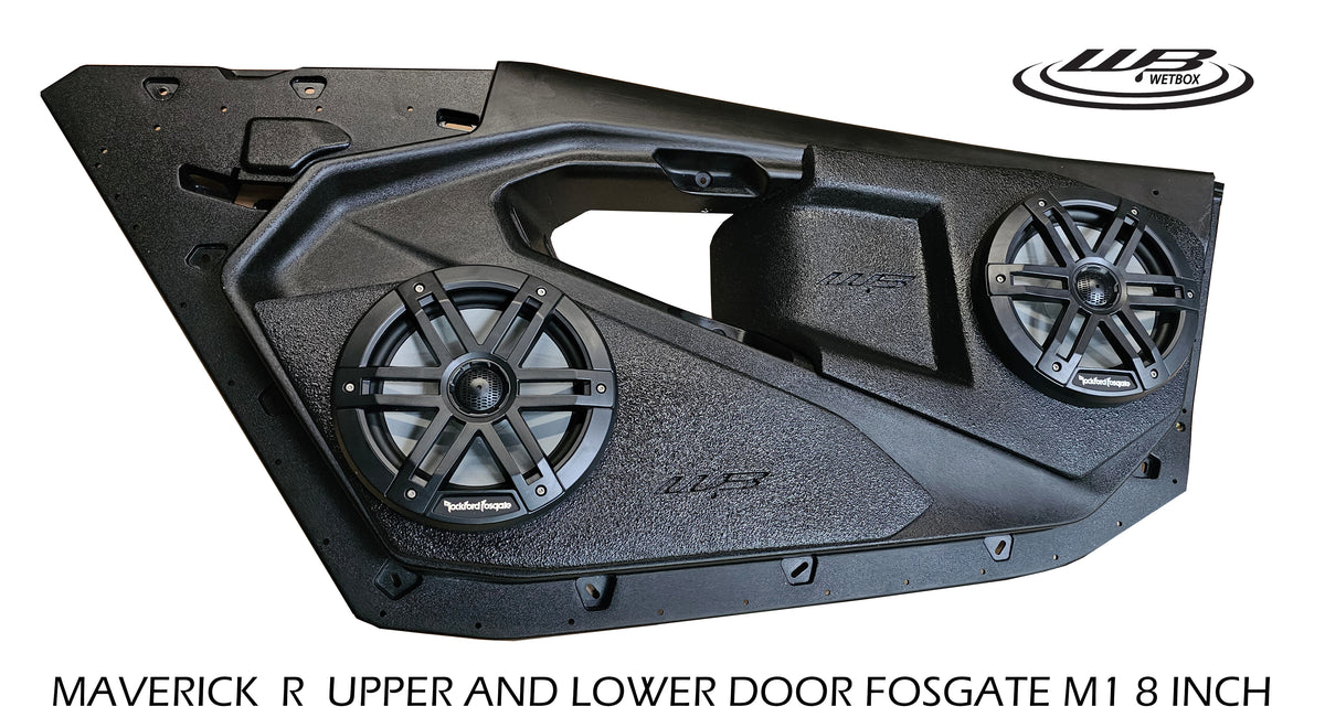 Can Am Maverick R lower front door 8 inch door speaker enclosure (incl ...