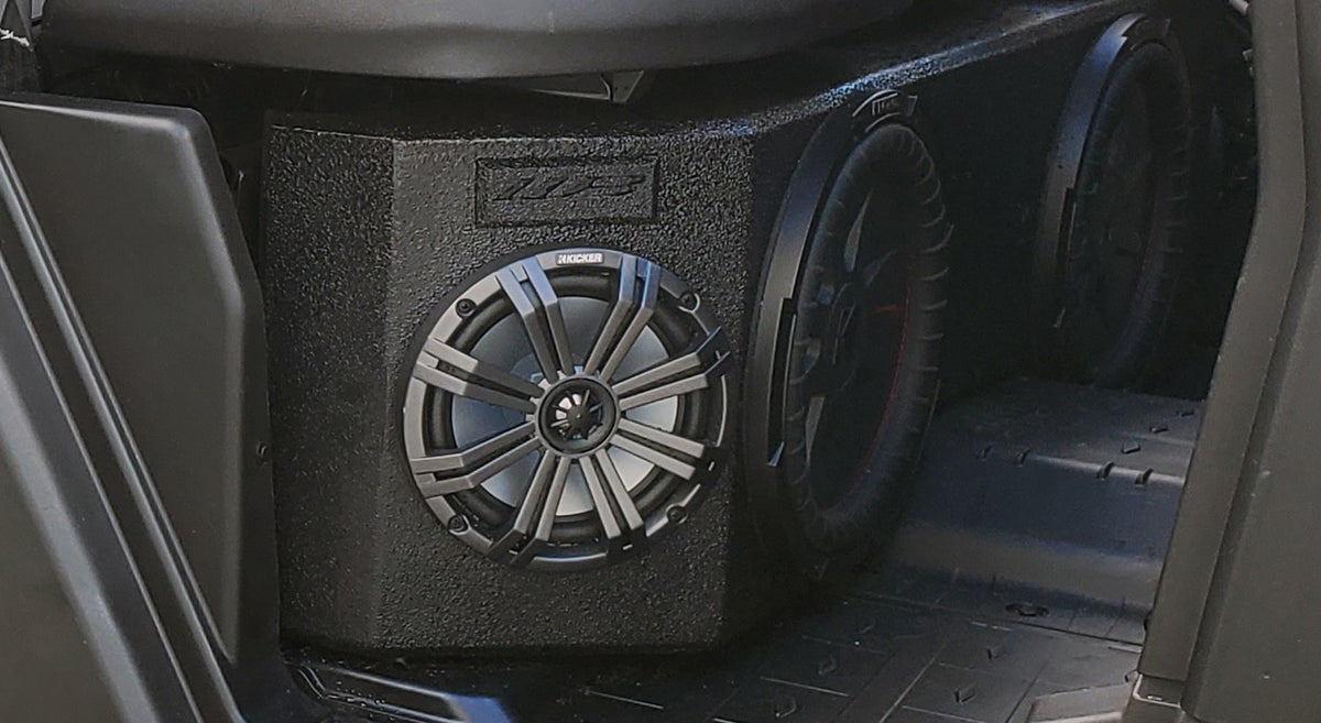 Can Am defender front/rear under bench dual 12 inch subwoofer enclosur ...